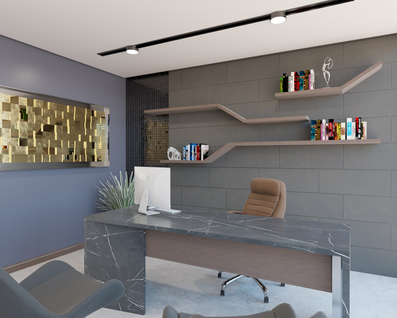 3D Executive Desk - TurboSquid 2189599