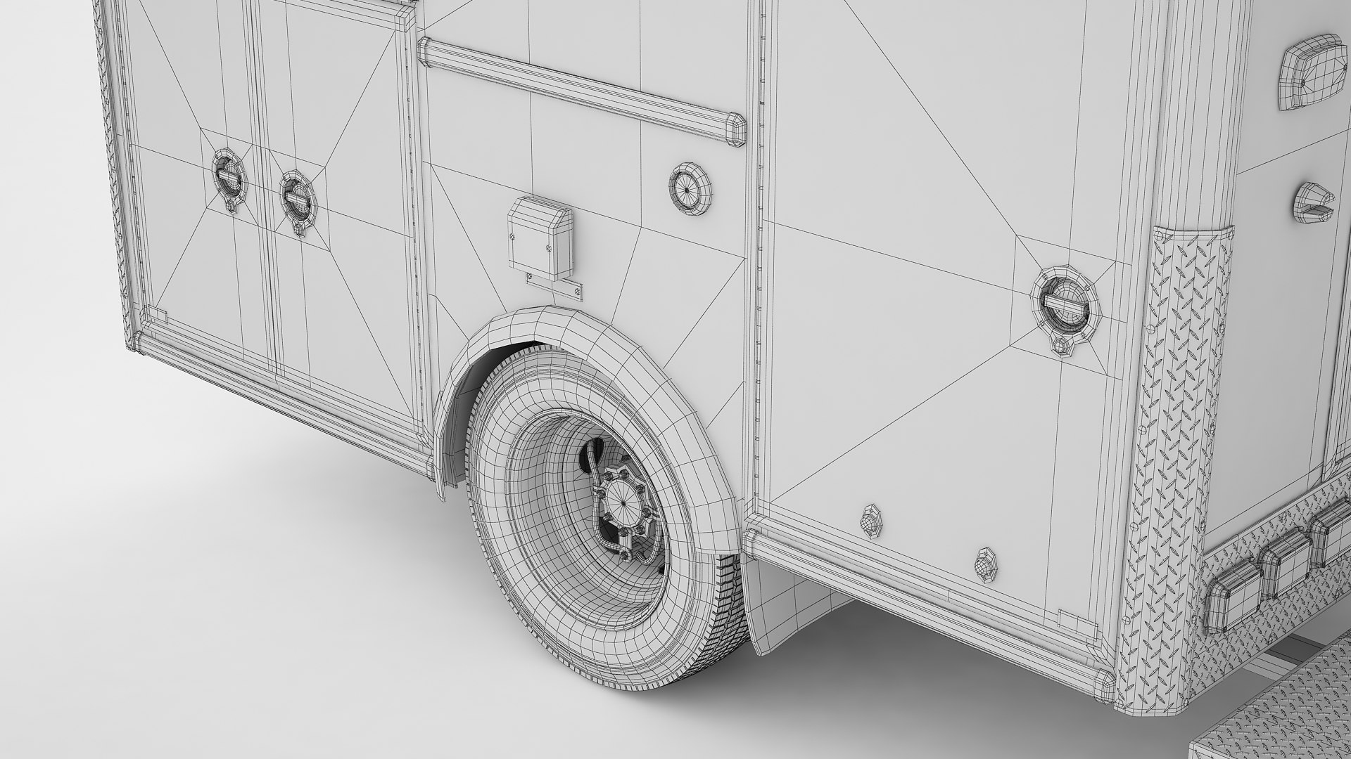 3D Ambulance Cabin Car Model - TurboSquid 1577361