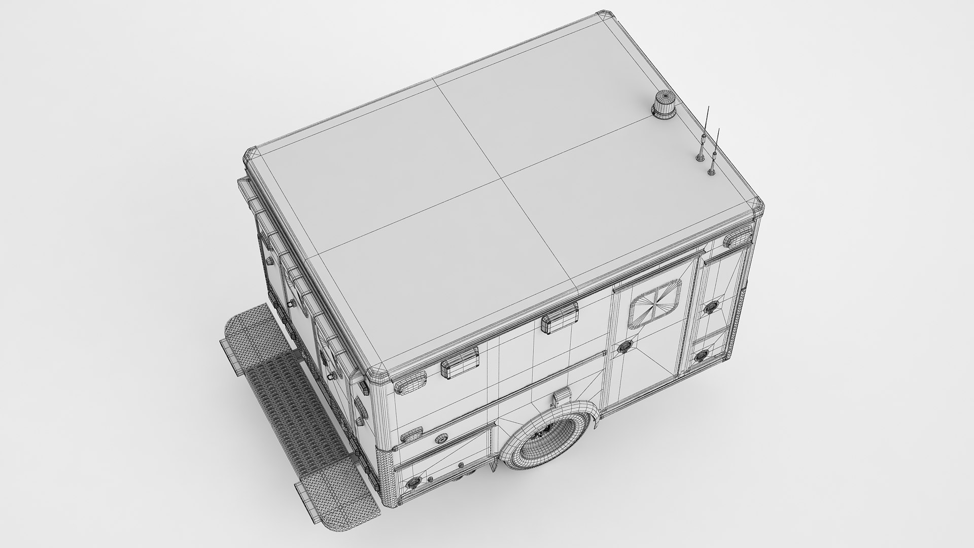 3D Ambulance Cabin Car Model - TurboSquid 1577361