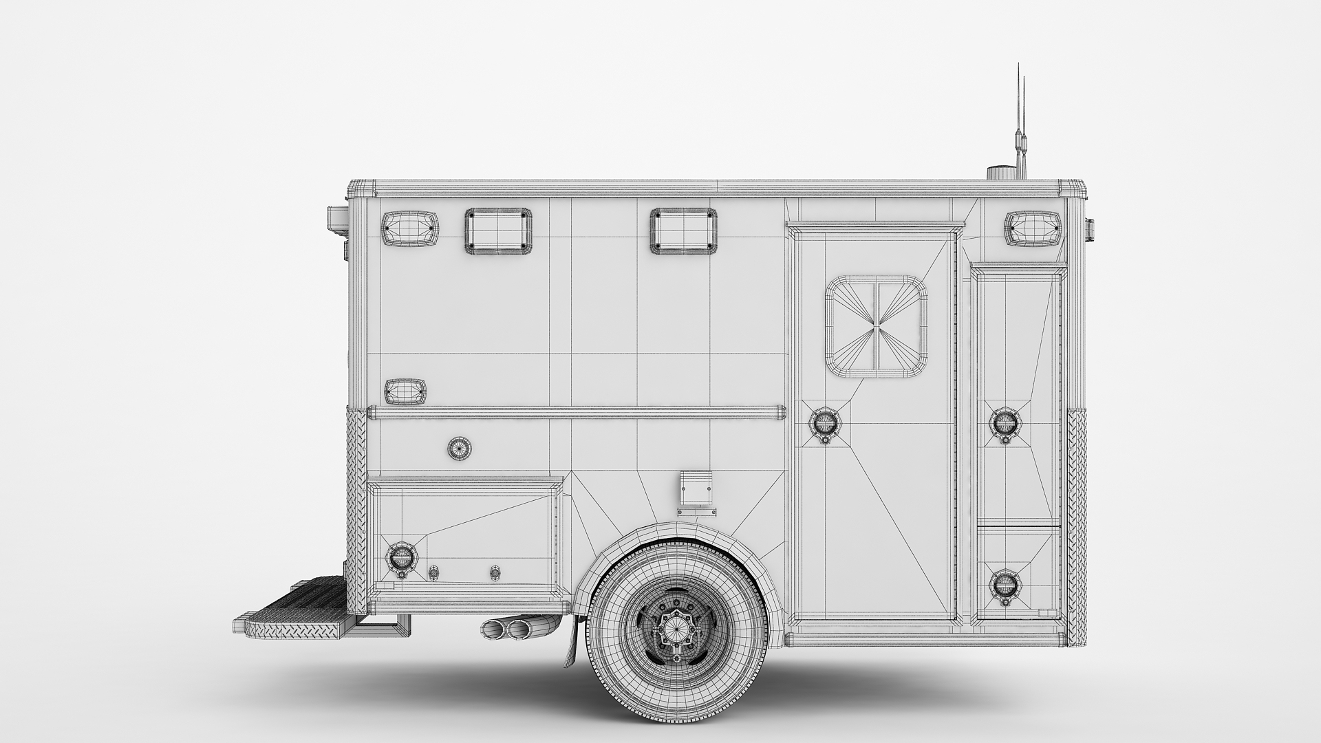 3D Ambulance Cabin Car Model - TurboSquid 1577361