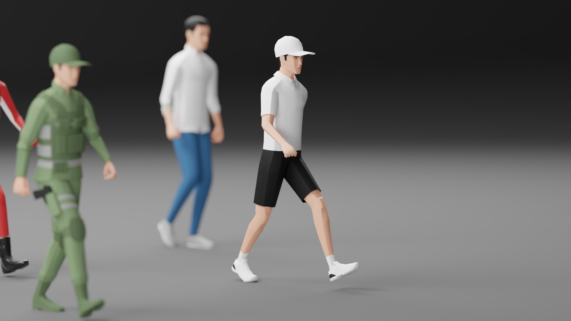 3D Male Pack 03 - Lowpoly - Rigged Model - TurboSquid 2146974