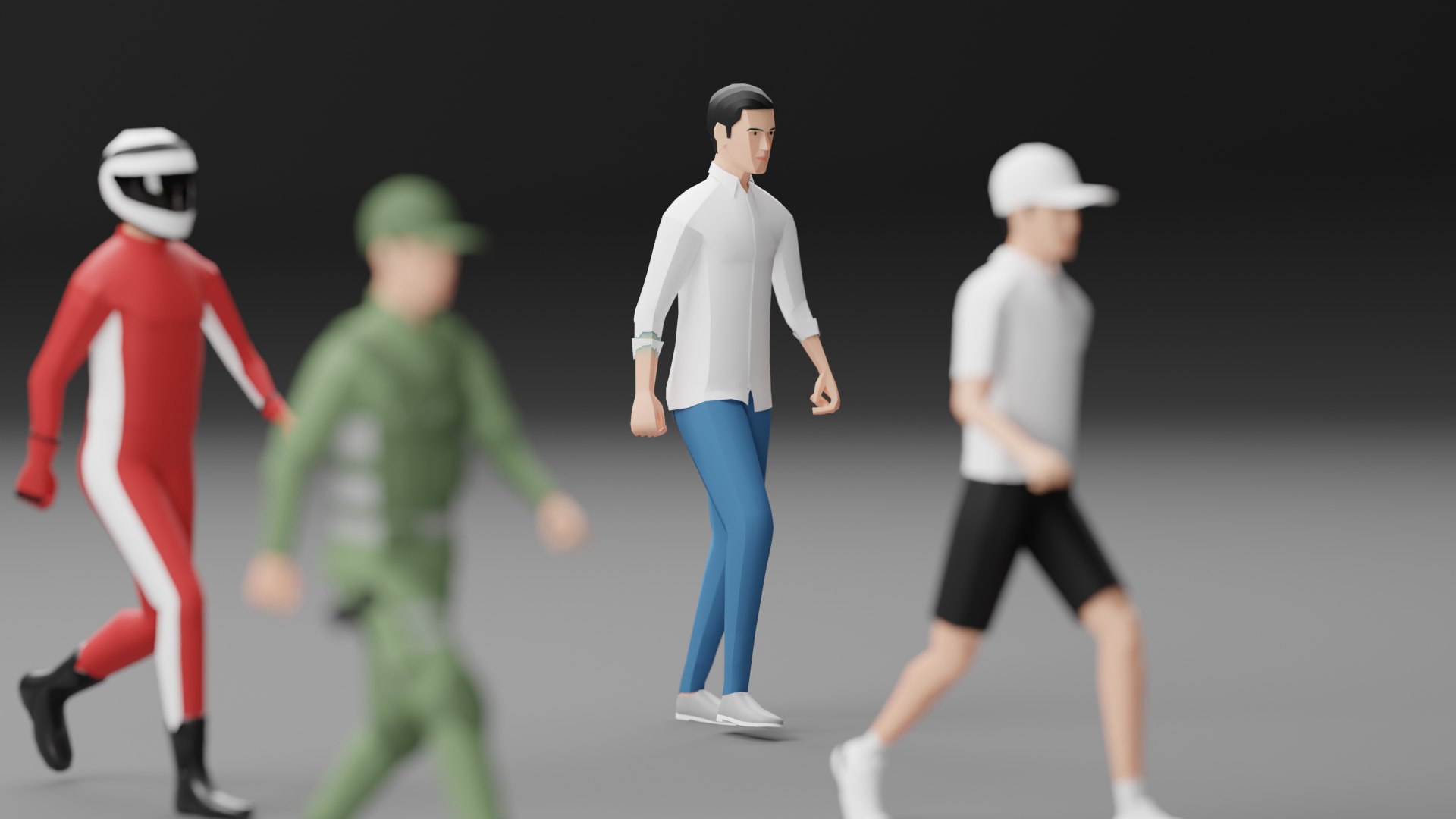 3D Male Pack 03 - Lowpoly - Rigged Model - TurboSquid 2146974