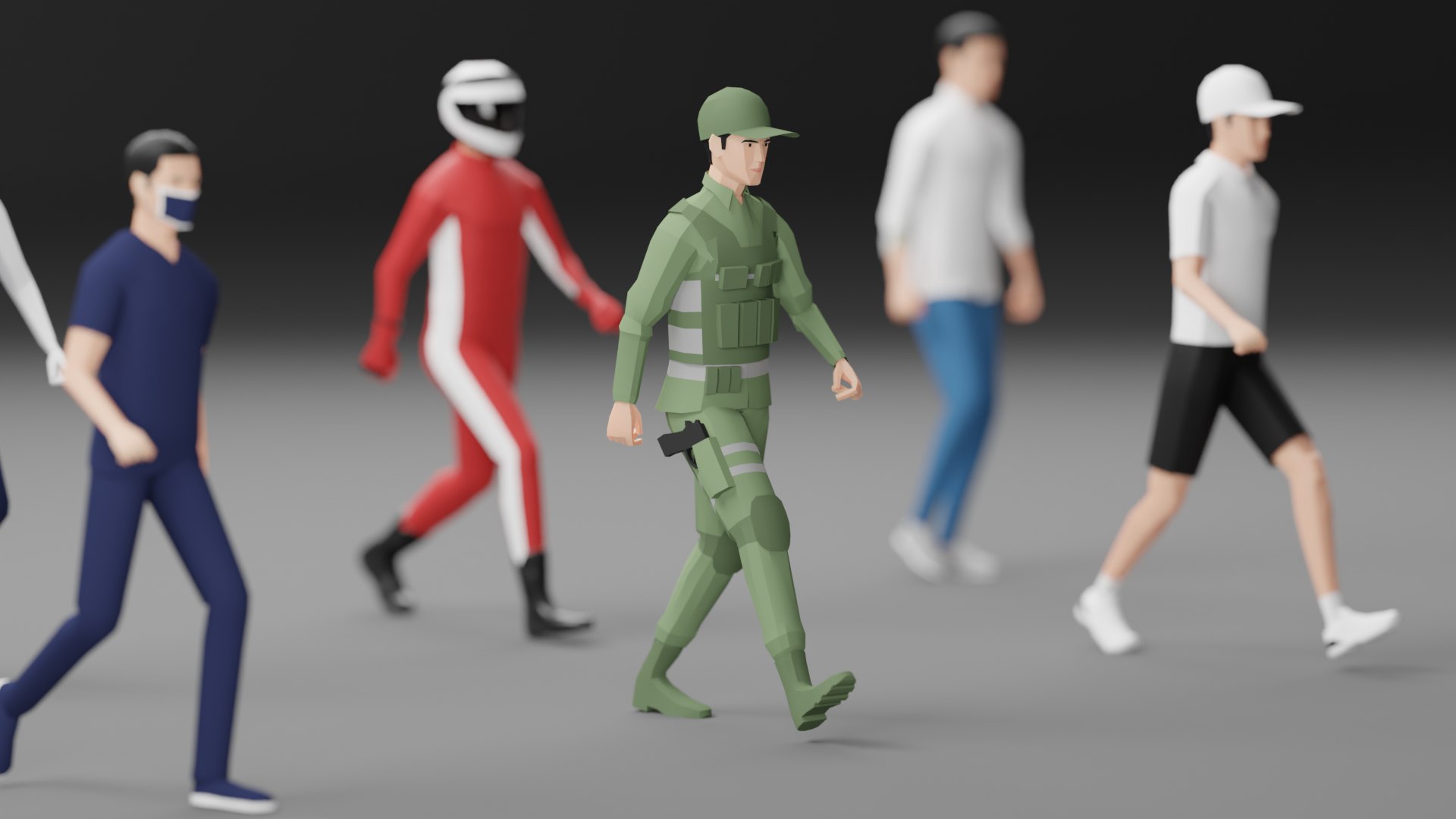 3D Male Pack 03 - Lowpoly - Rigged Model - TurboSquid 2146974