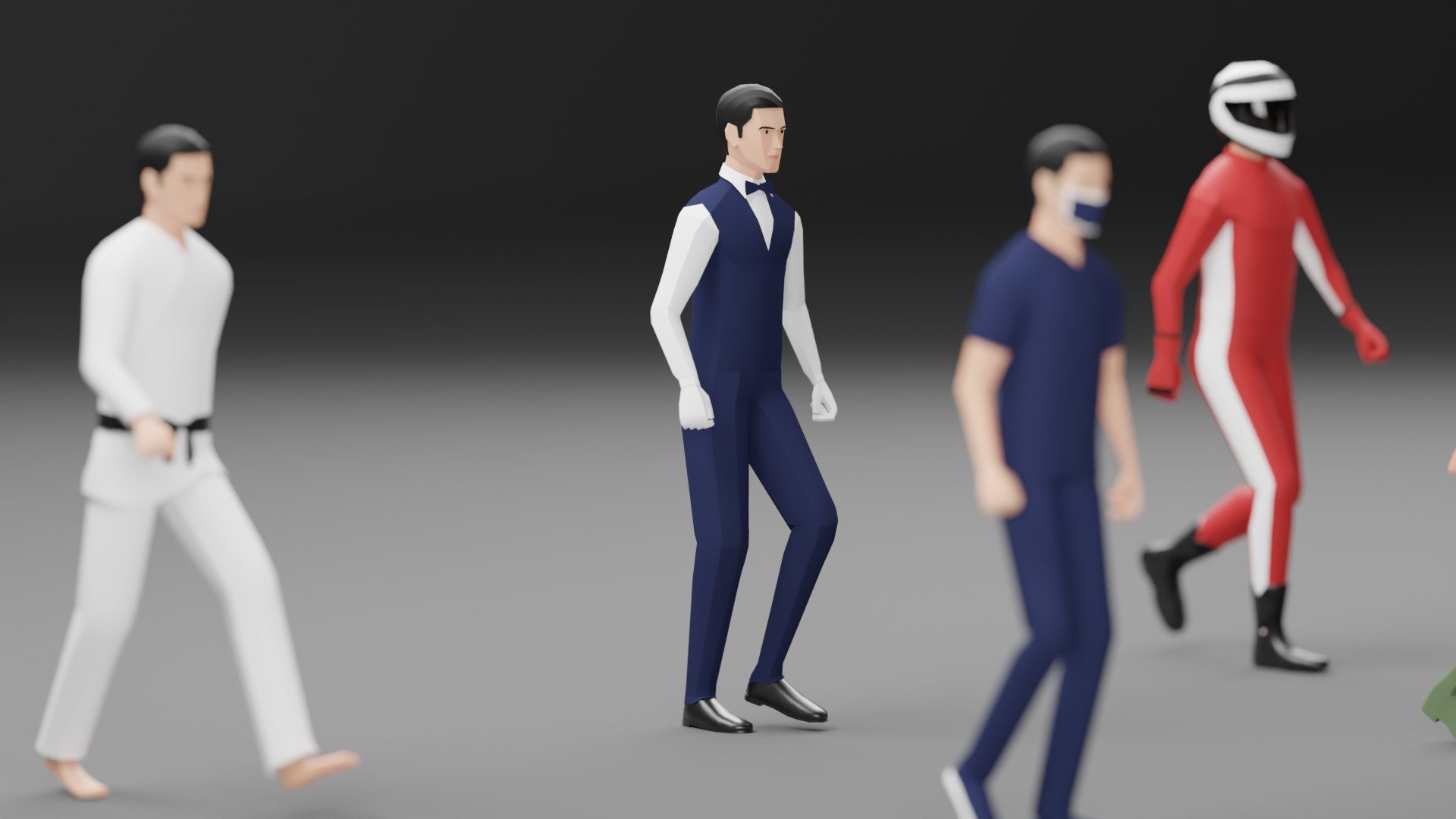 3D Male Pack 03 - Lowpoly - Rigged Model - TurboSquid 2146974