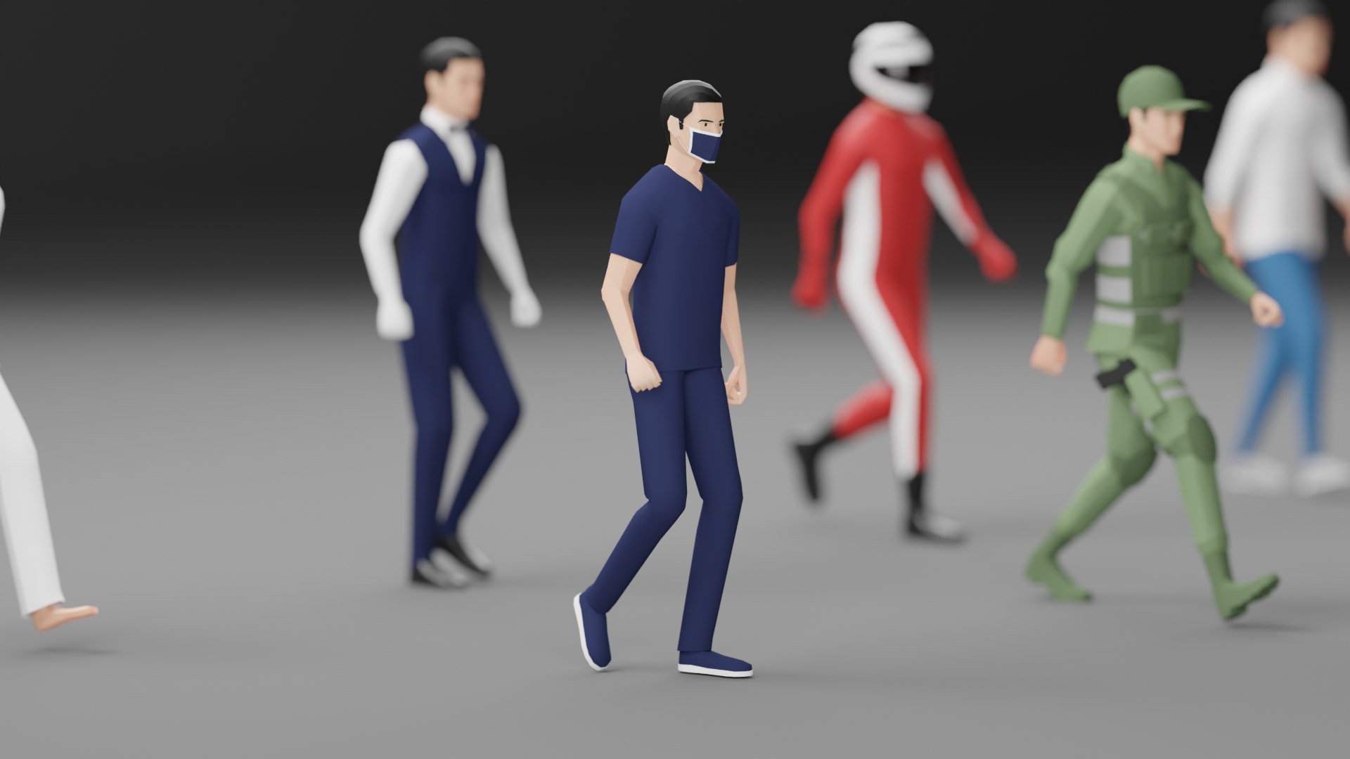 3D Male Pack 03 - Lowpoly - Rigged Model - TurboSquid 2146974