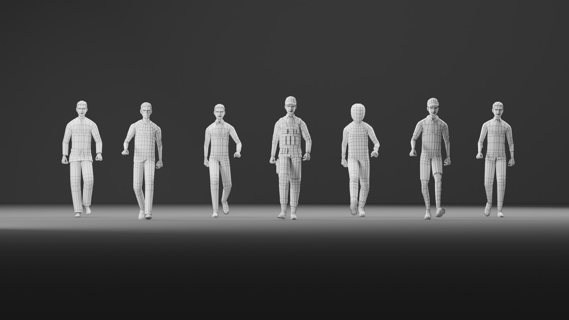 3D Male Pack 03 - Lowpoly - Rigged Model - TurboSquid 2146974
