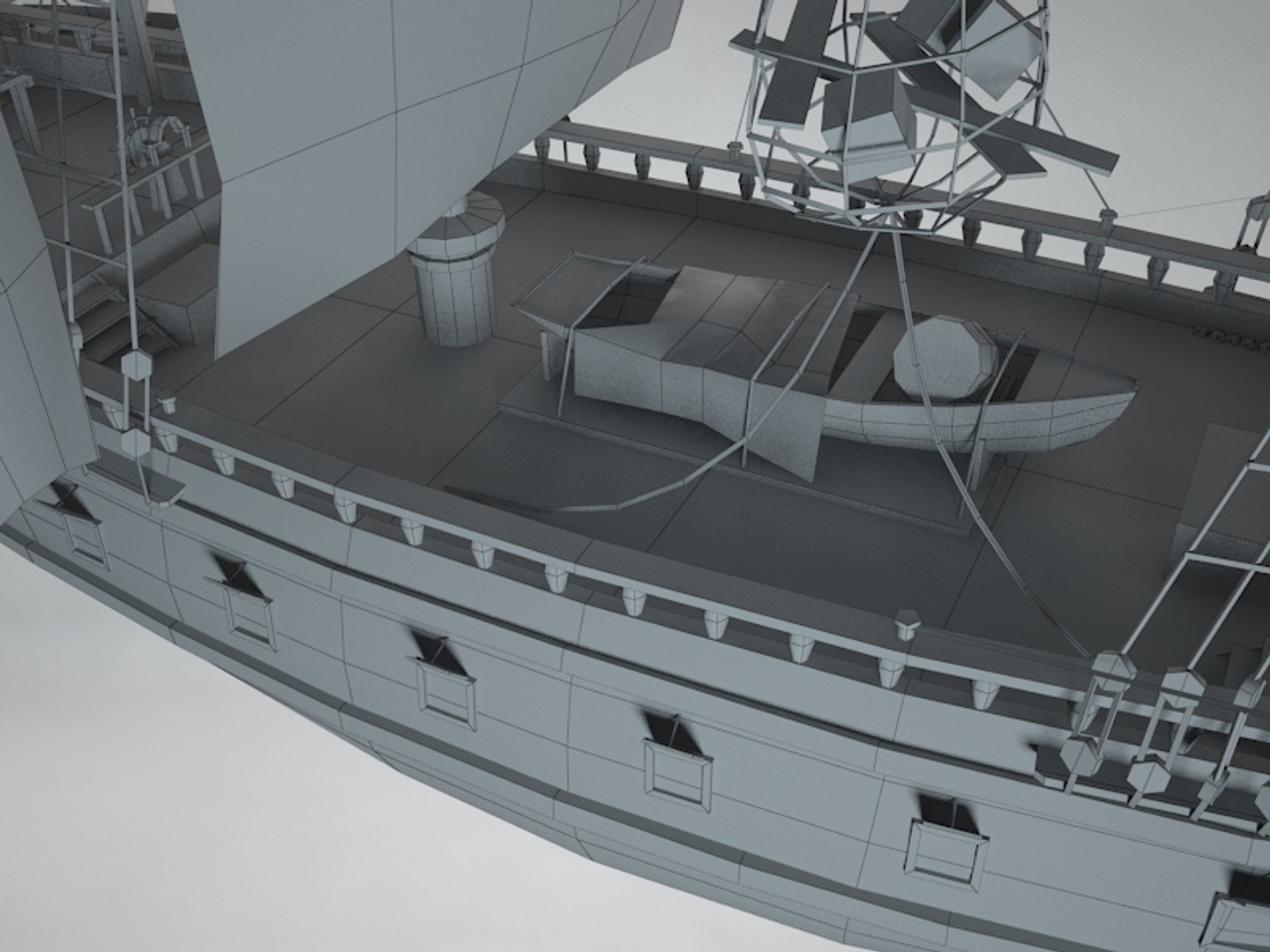 3D Unwrapped Brigantine - TurboSquid 1268444
