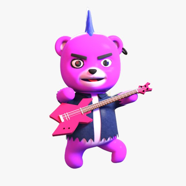 Musical pink bear ar model - TurboSquid 1595908