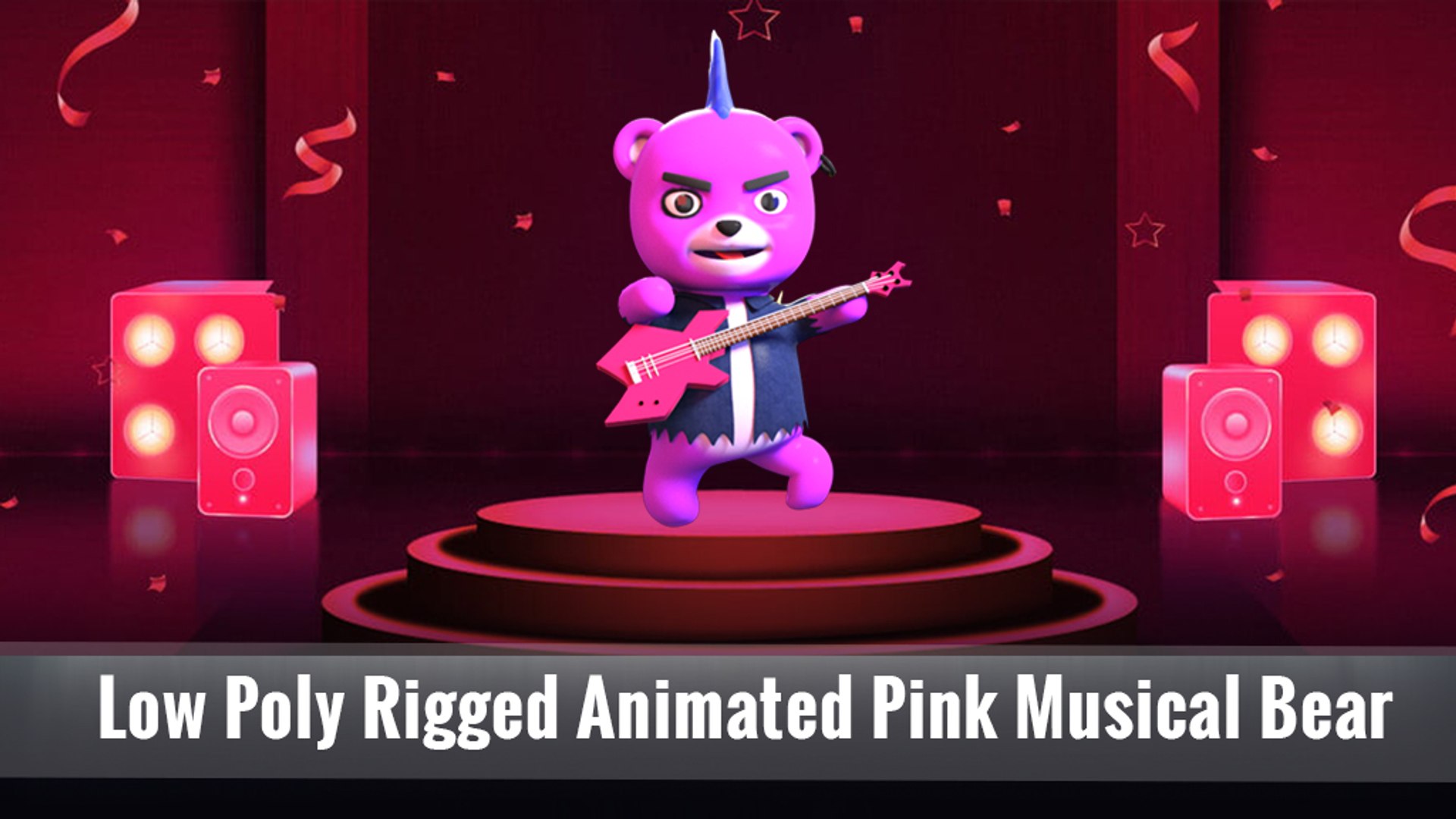 Musical Pink Bear Ar Model - TurboSquid 1595908