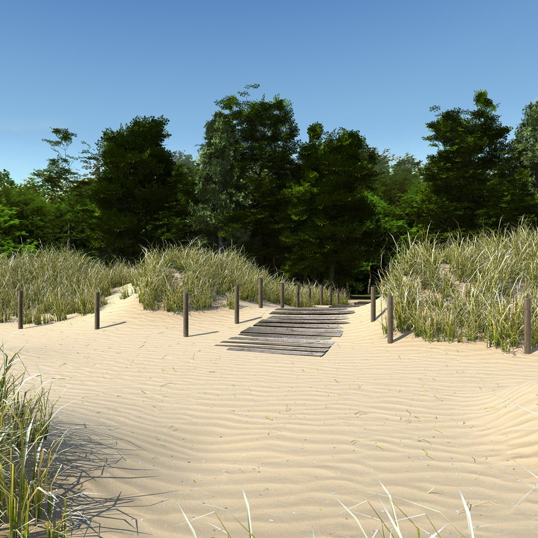 3d modeled beach model