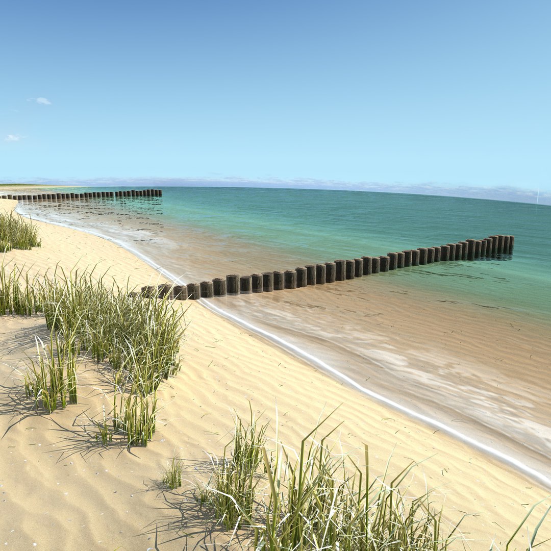 3d modeled beach model