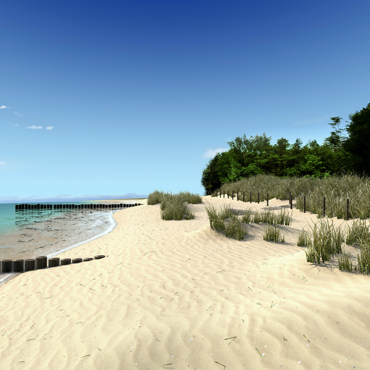 3d modeled beach model