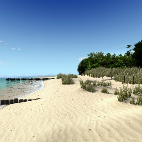 3d modeled beach model