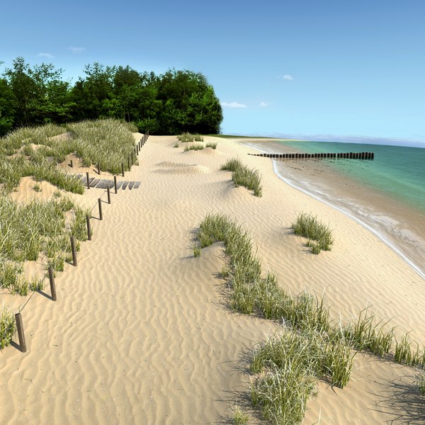 3d modeled beach model