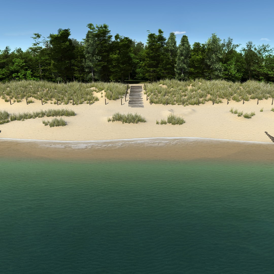 3d Modeled Beach Model