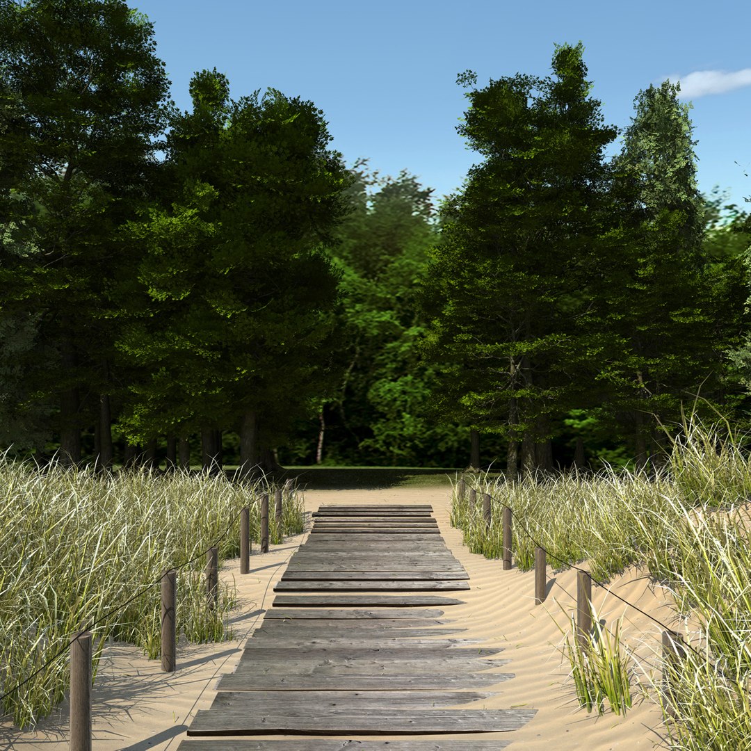 3d modeled beach model