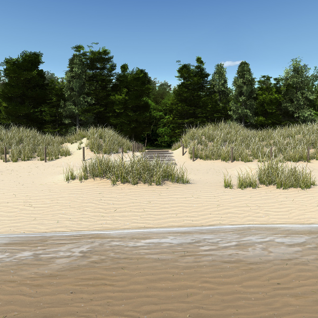 3d modeled beach model