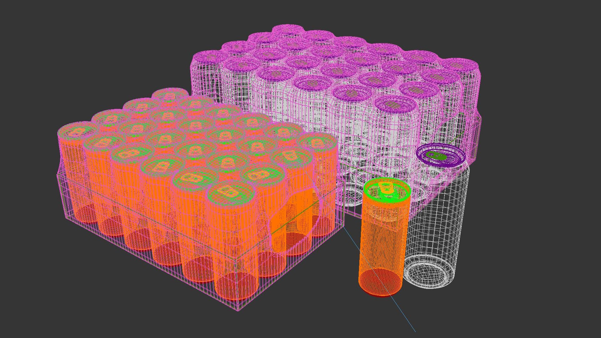 24 Cans Plastic Shrinkwrap 3D Model - TurboSquid 1618775