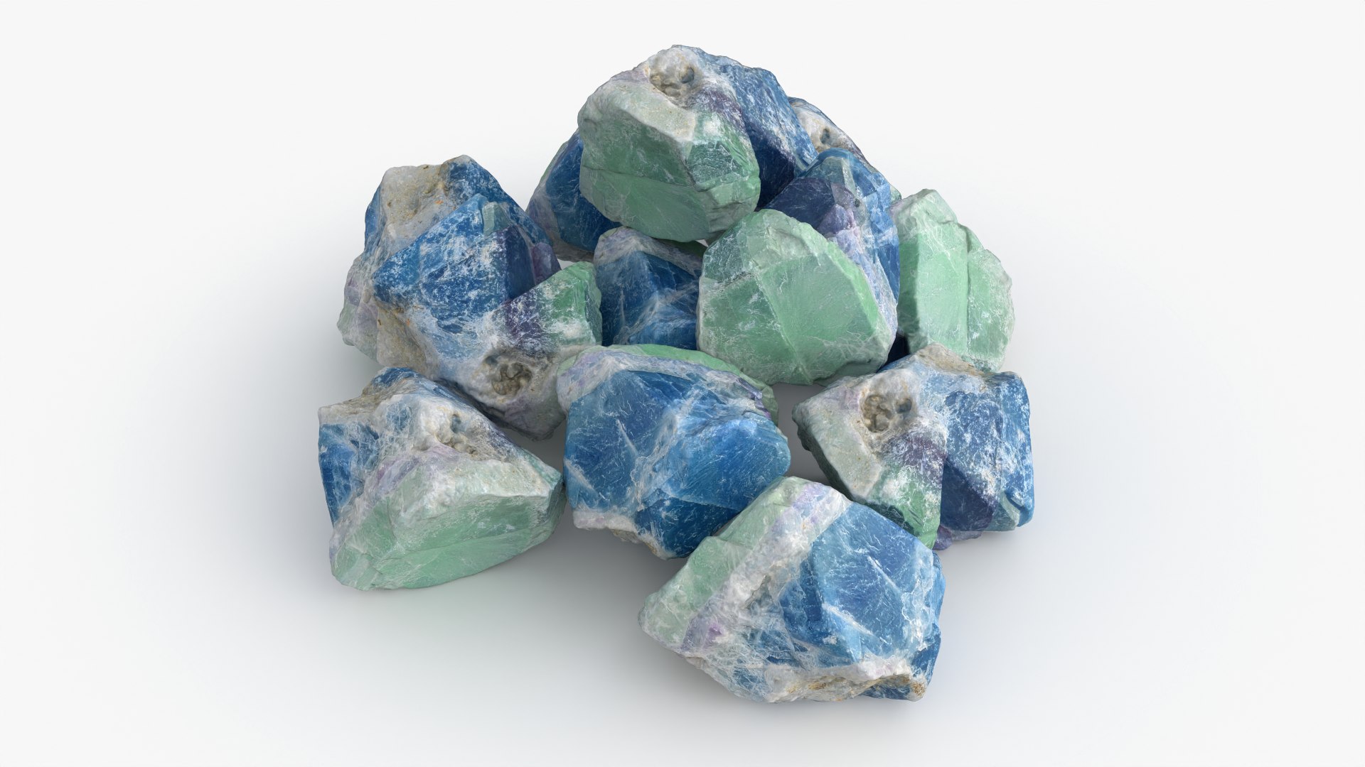 Fluorite Pile 3D Model - TurboSquid 2423306