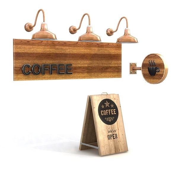 modelo 3d Cafe Signs 4 - TurboSquid 1246136