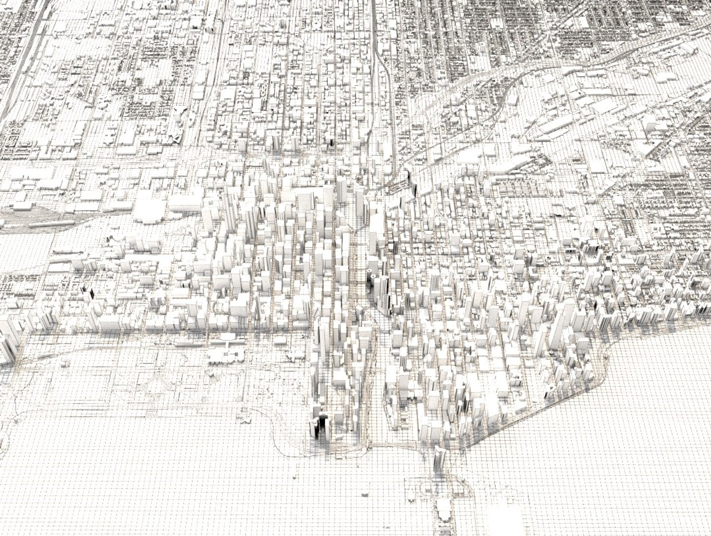 3D Model Chicago City - TurboSquid 1652896