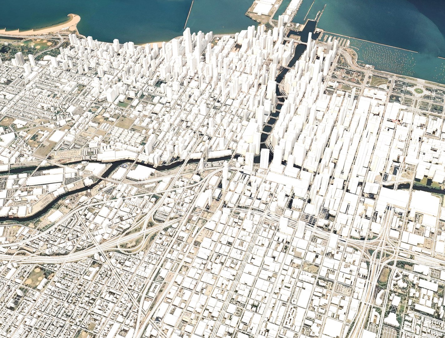 3D Model Chicago City - TurboSquid 1652896