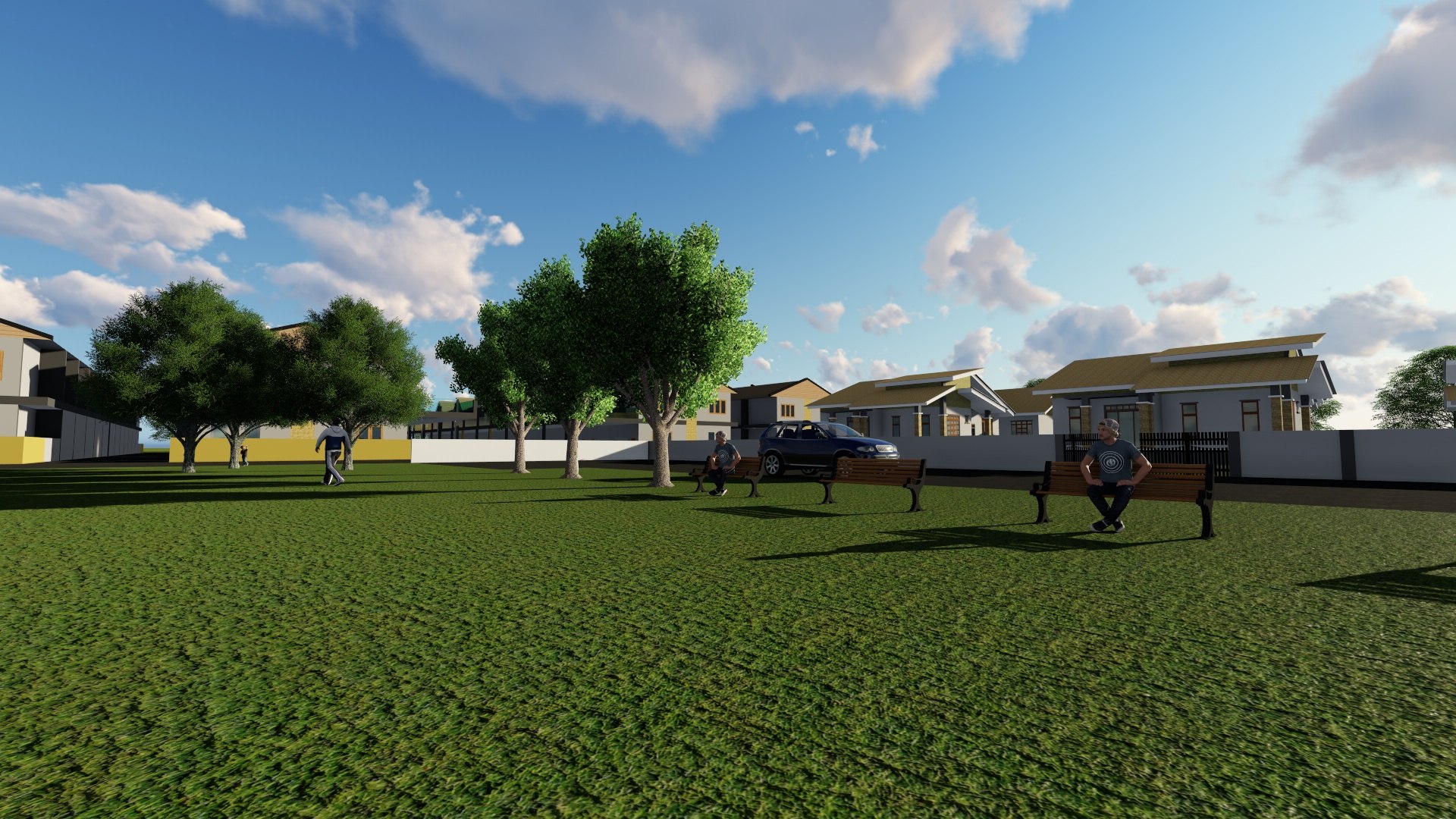 Residential Area Design 3D Model - TurboSquid 1363721