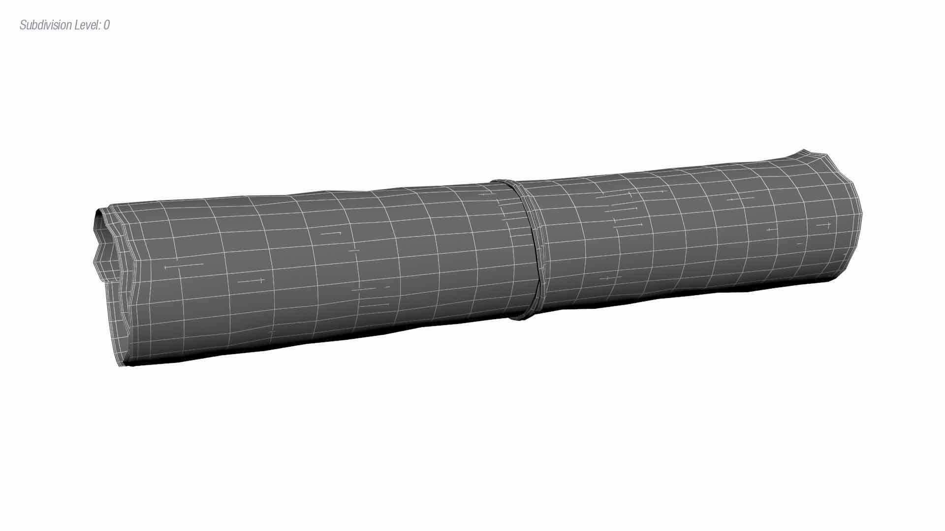 3D Model Parchment Roll Paper - TurboSquid 1613108