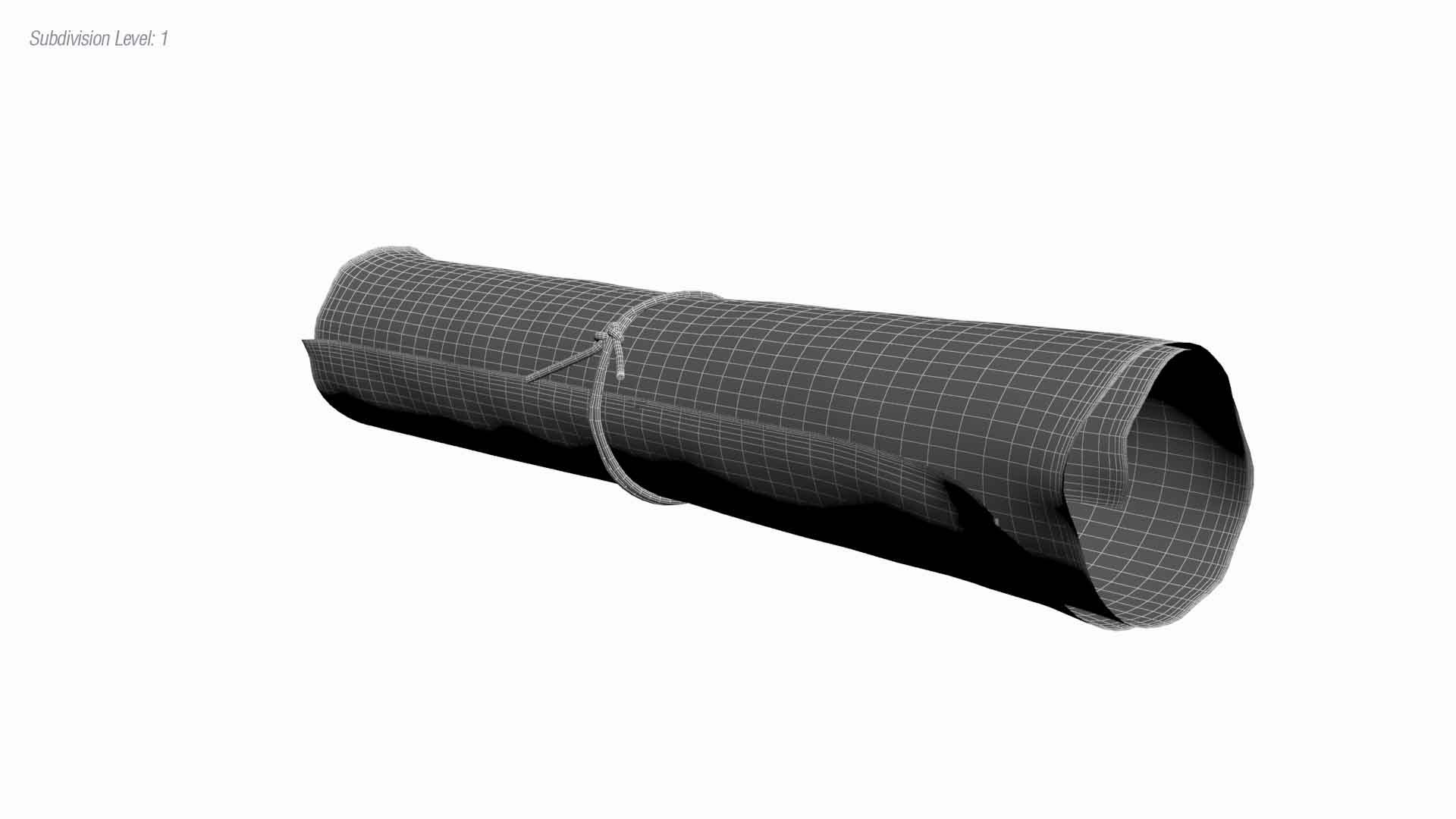 3D Model Parchment Roll Paper - TurboSquid 1613108