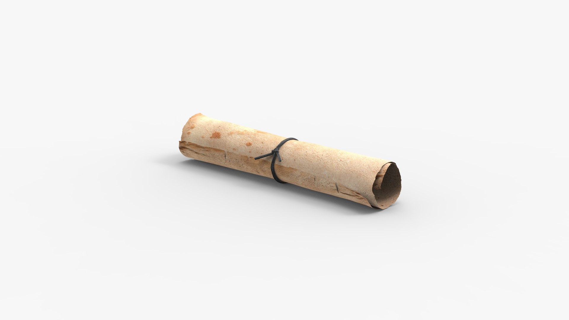 3D Model Parchment Roll Paper - TurboSquid 1613108