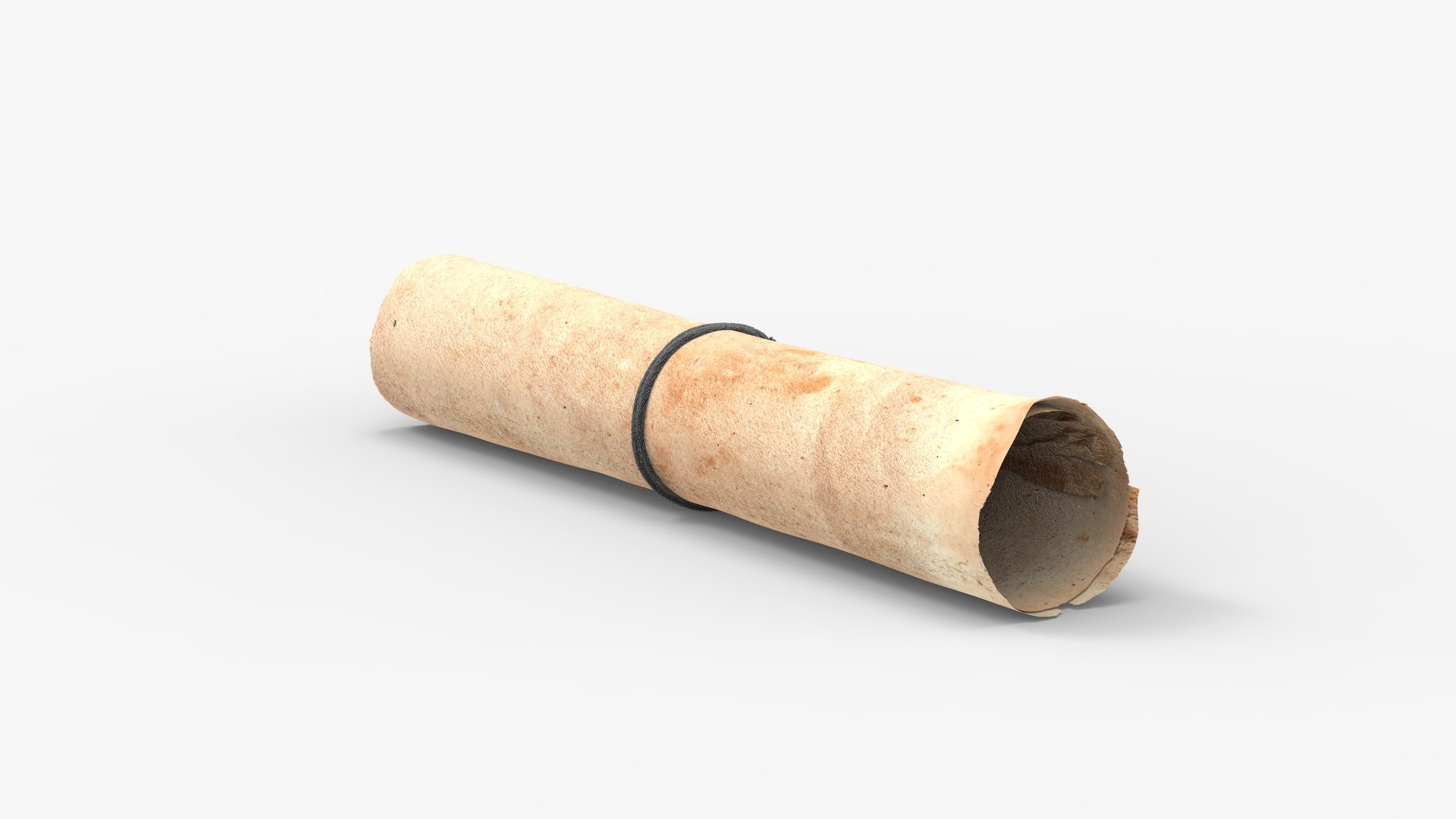 3D Model Parchment Roll Paper - TurboSquid 1613108