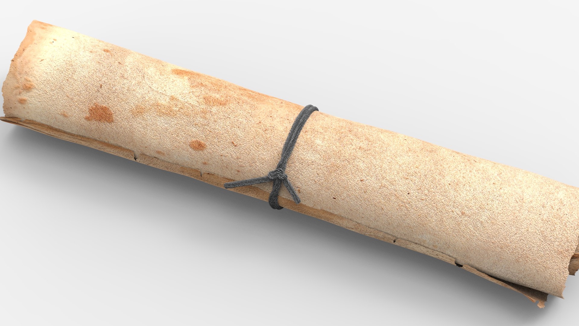 3D Model Parchment Roll Paper - TurboSquid 1613108