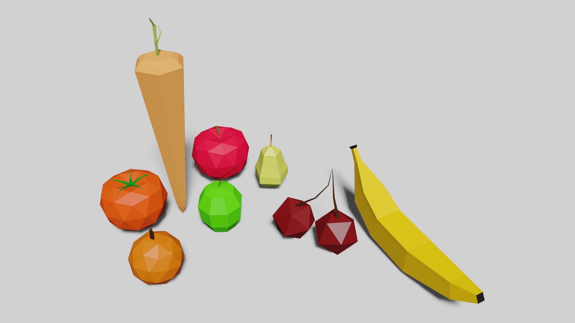 Fruits Vegetables 3D Model - TurboSquid 1592554