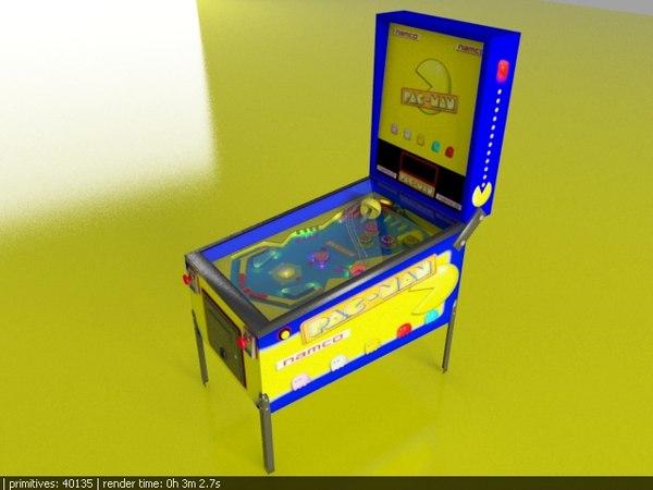 pacman pinball 3d model