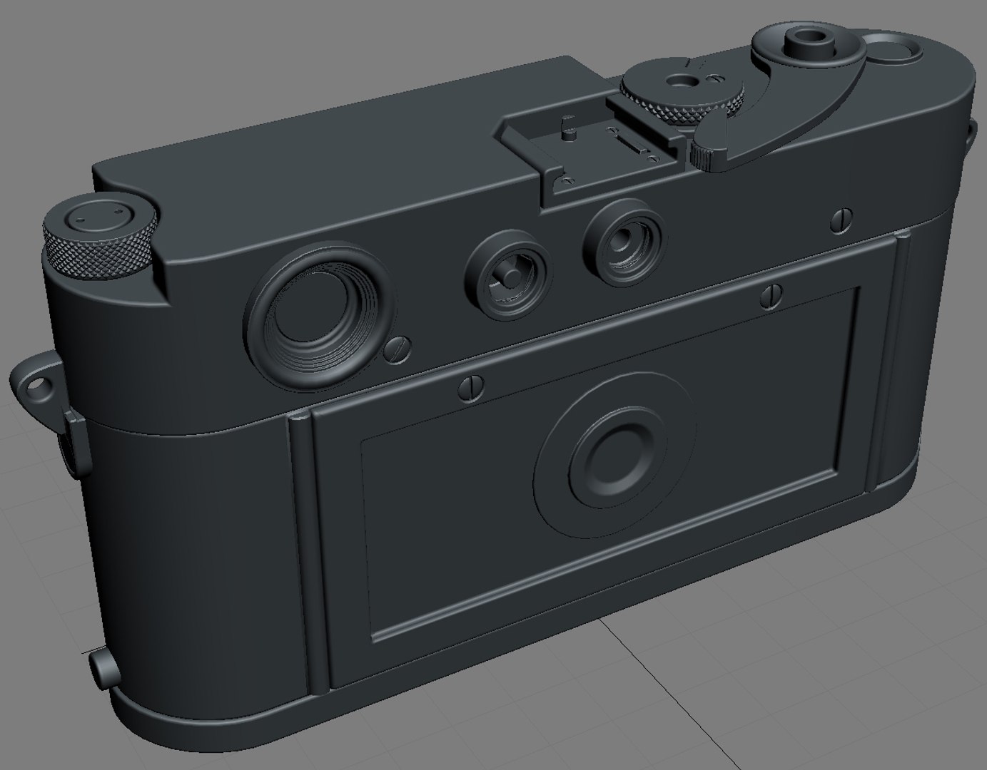 3d model of retro photo camera leica