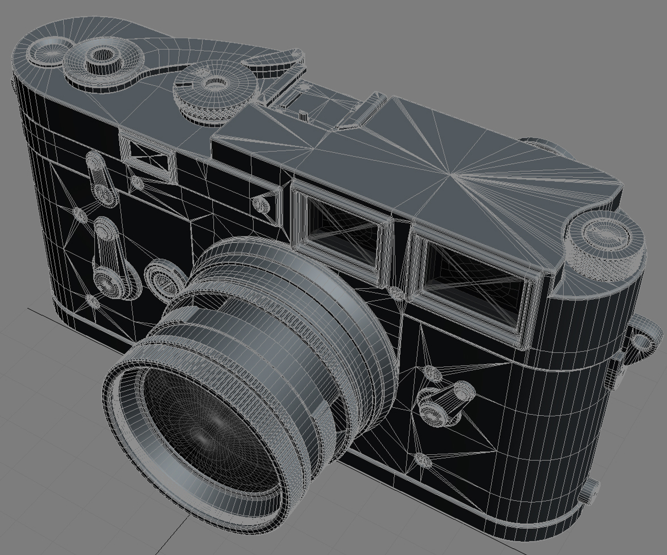 3d model of retro photo camera leica