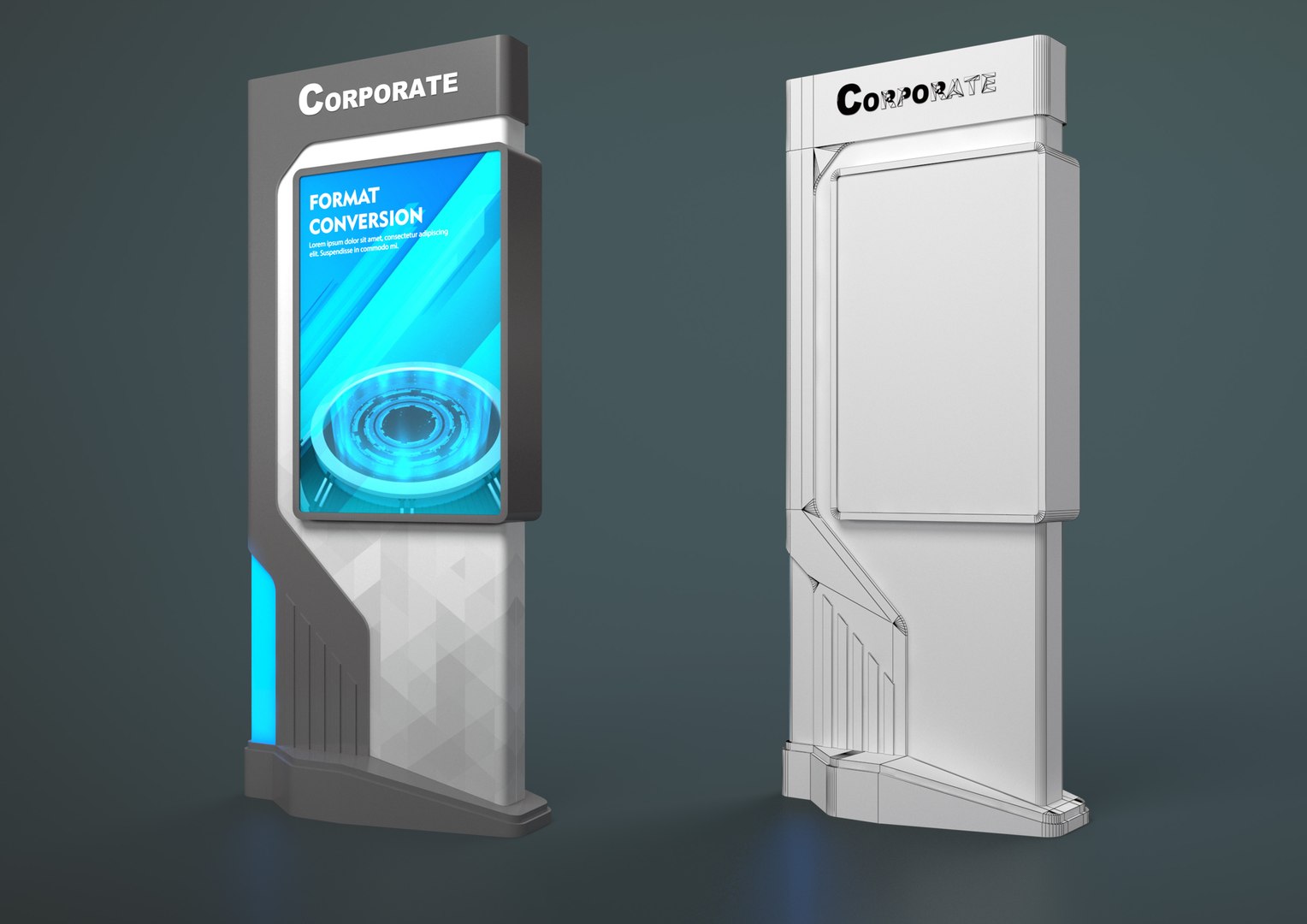 3D SIGNAGE STAND 01 Model - TurboSquid 1723295