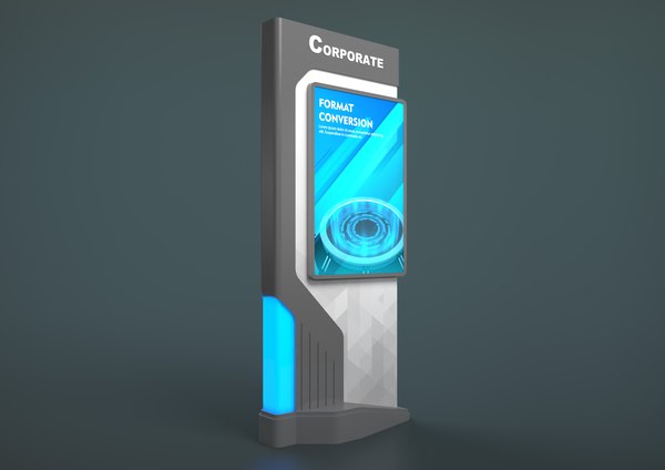 3D SIGNAGE STAND 01 model - TurboSquid 1723295