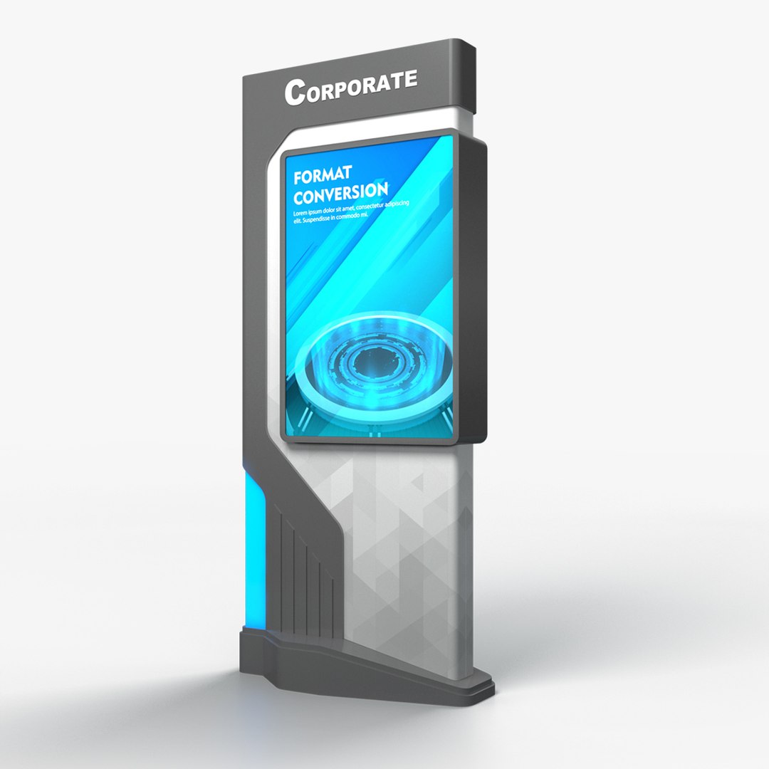 3D SIGNAGE STAND 01 model - TurboSquid 1723295