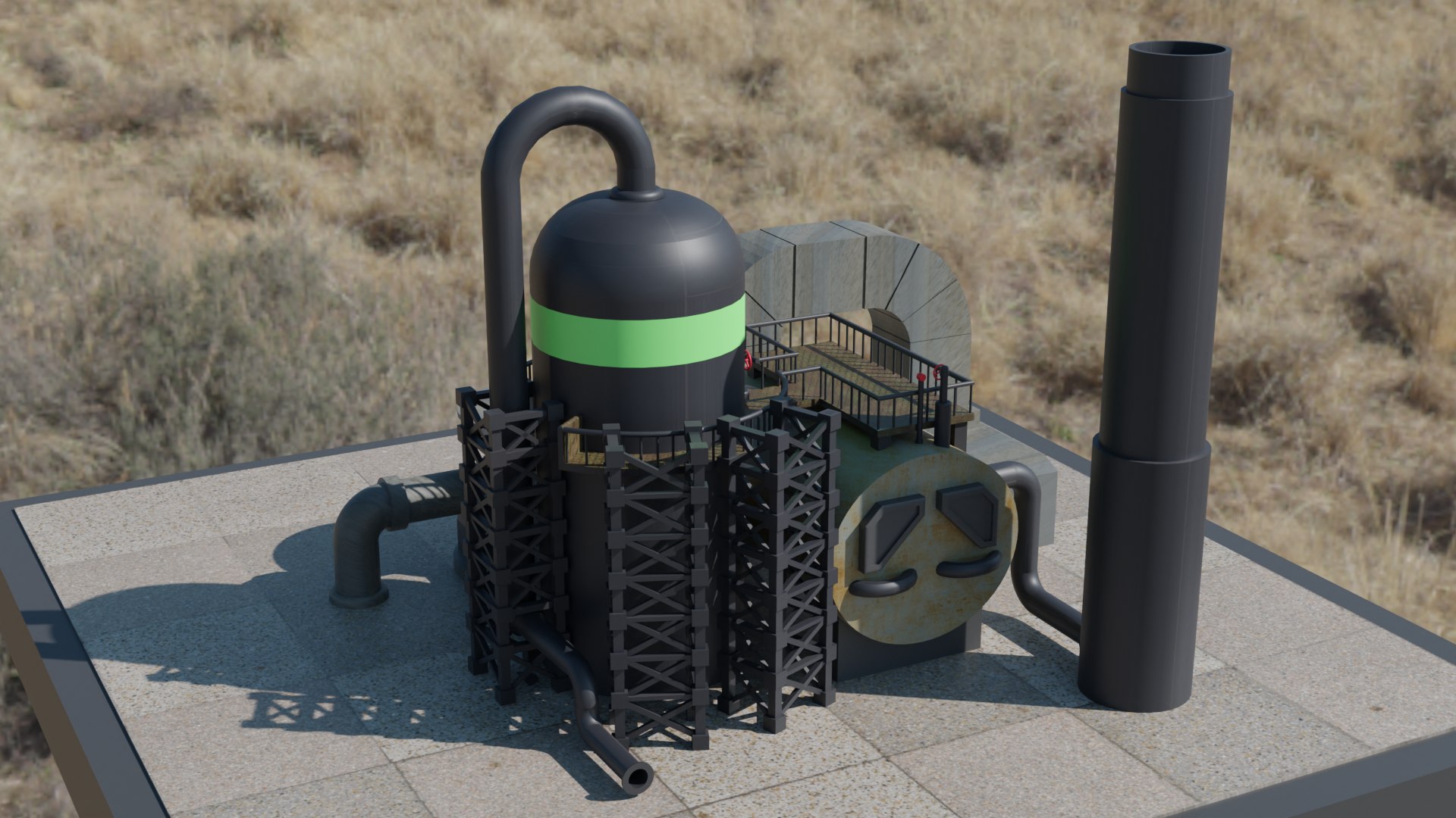 3D Oil Refinery Model - TurboSquid 2221574