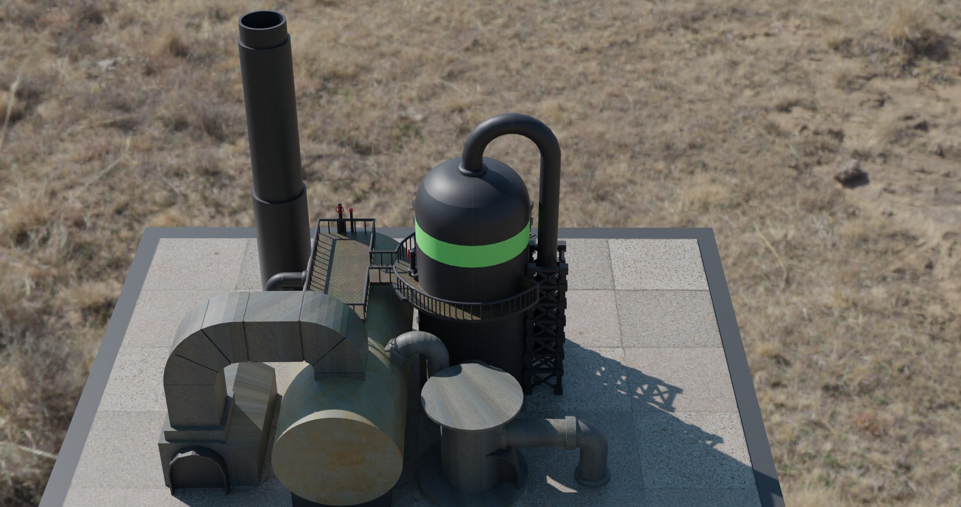 3D Oil Refinery Model - TurboSquid 2221574