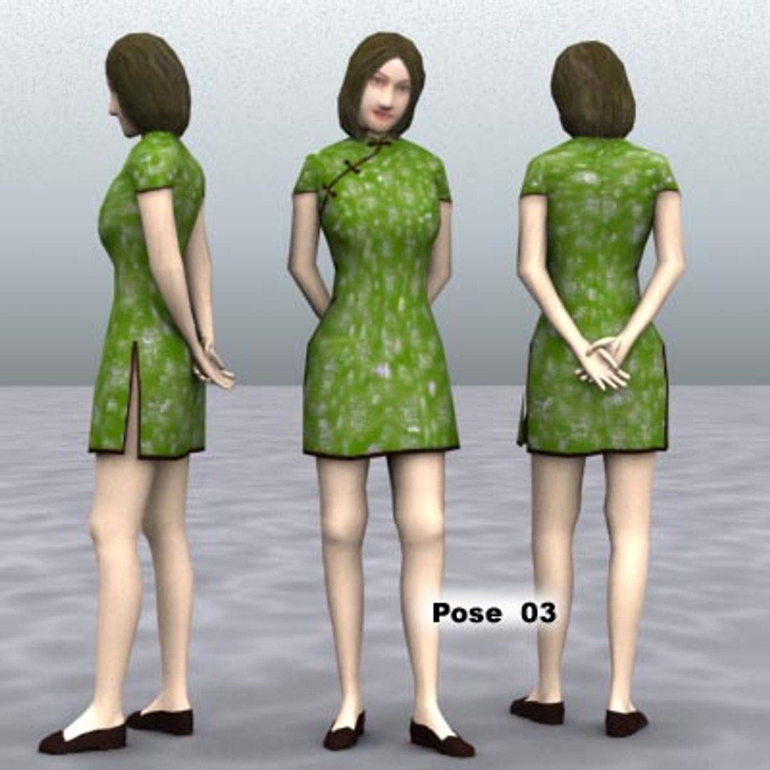 3d Human Female Girl Model