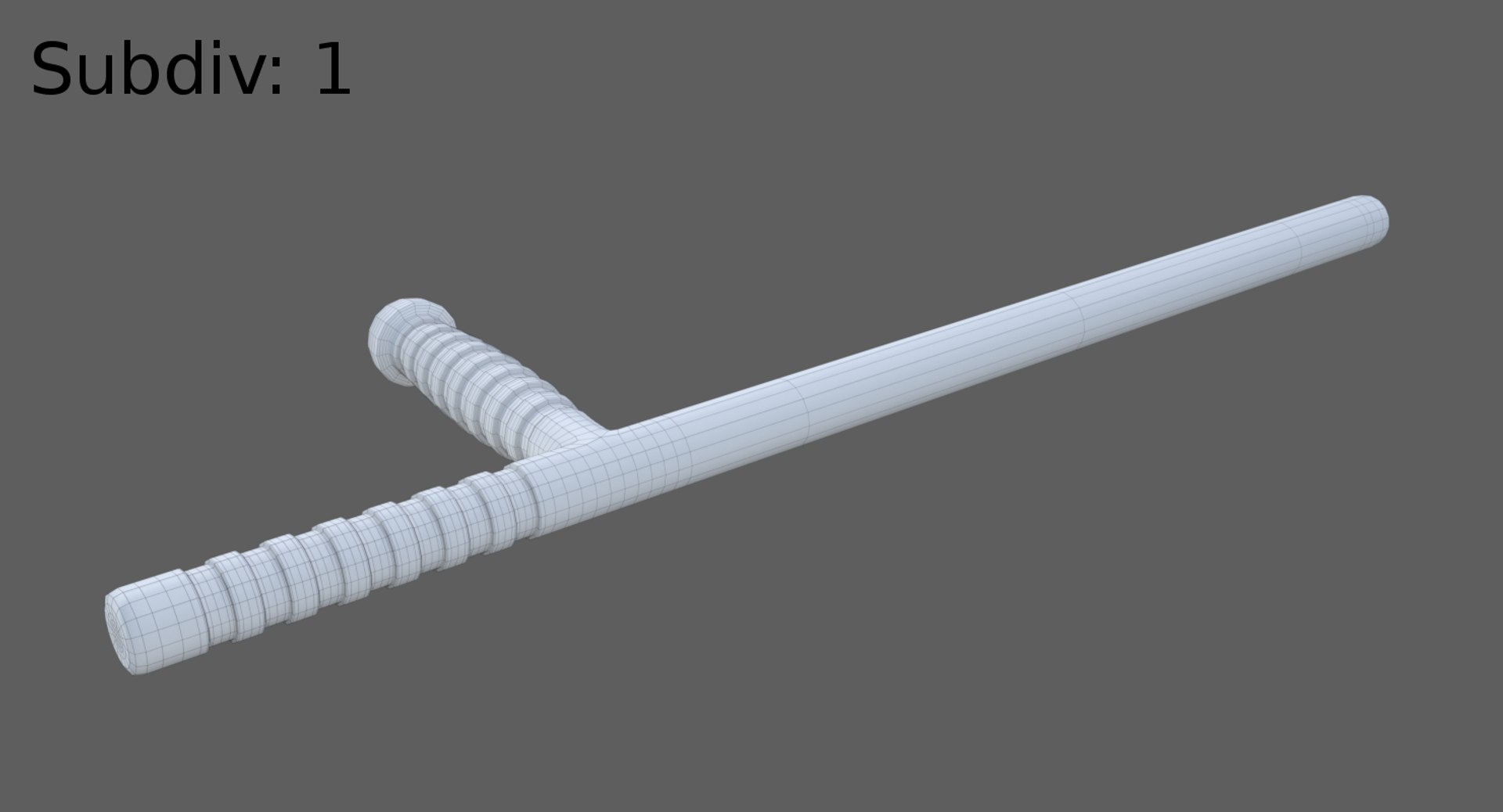 3d Model Subdivision Police Baton