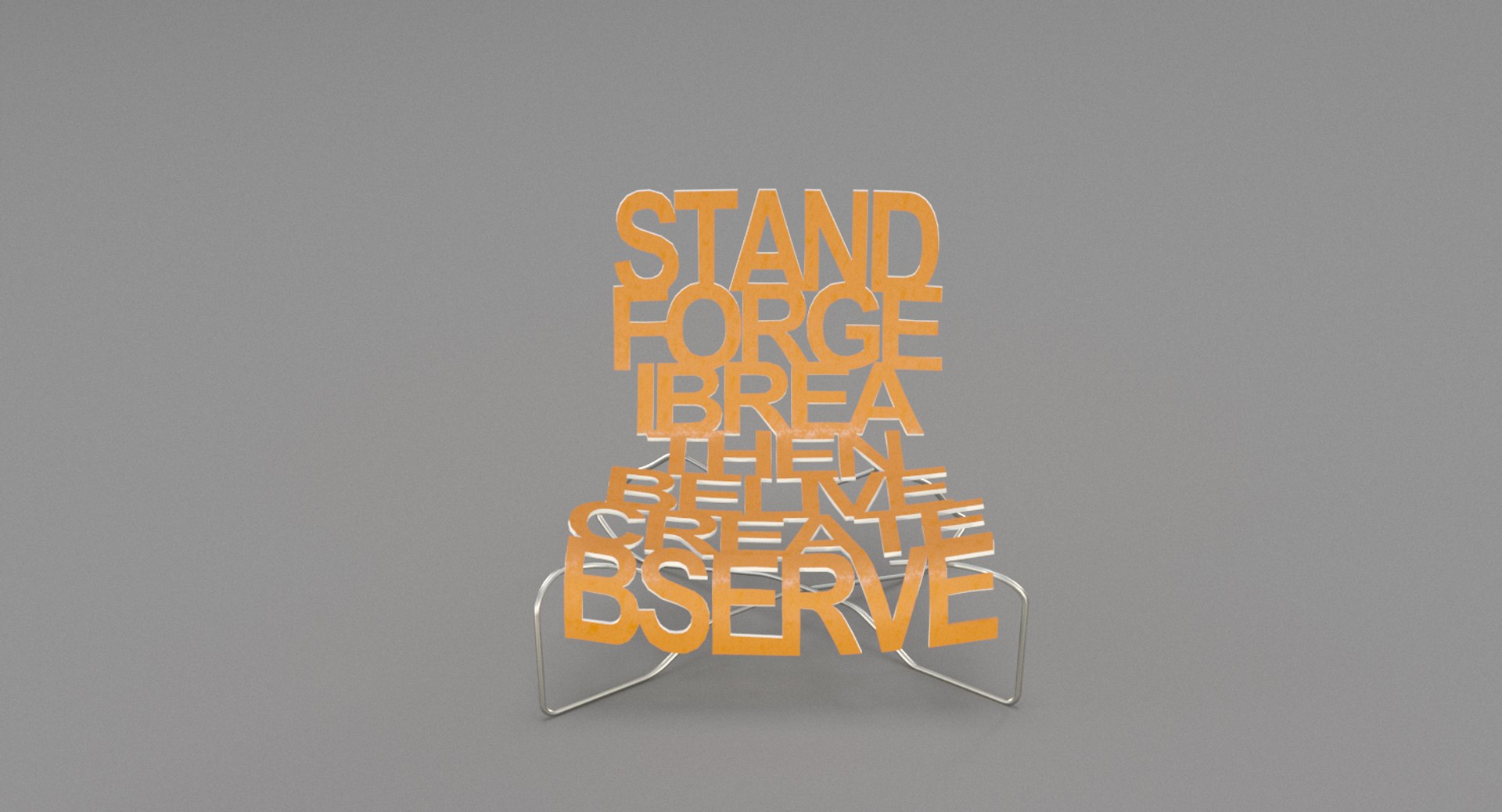 3D chair inscriptions design - TurboSquid 1275691