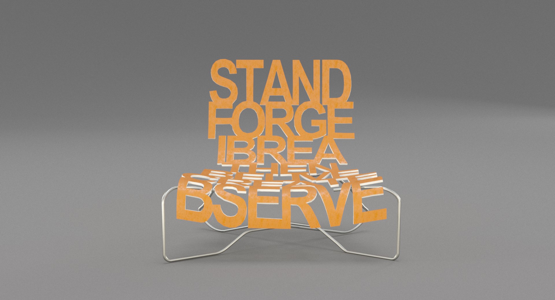 3D chair inscriptions design - TurboSquid 1275691