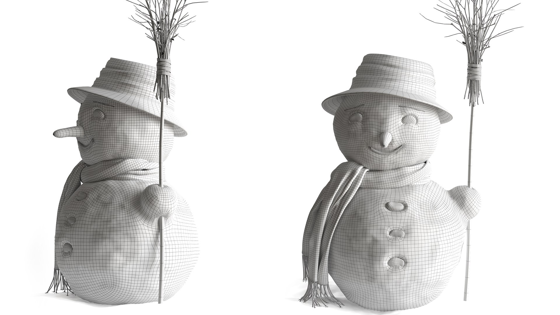 3D Snowman model - TurboSquid 2170479