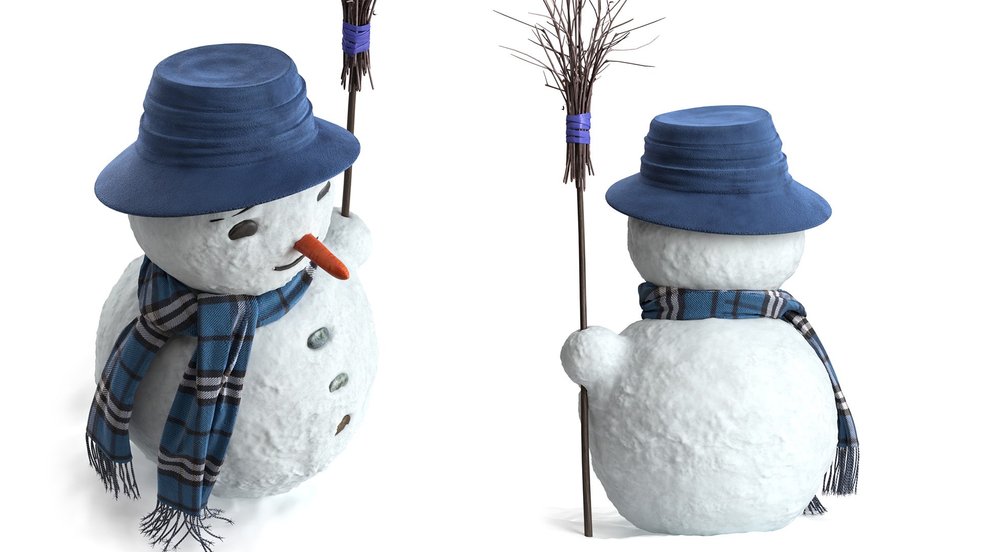 3D Snowman model - TurboSquid 2170479
