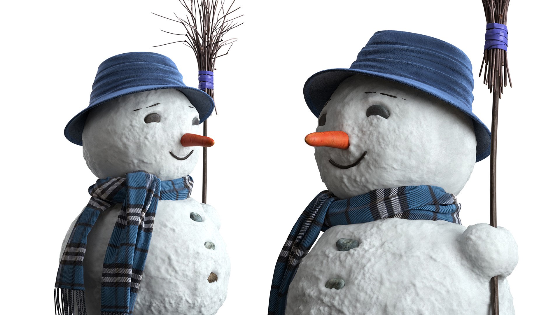 3D Snowman model - TurboSquid 2170479