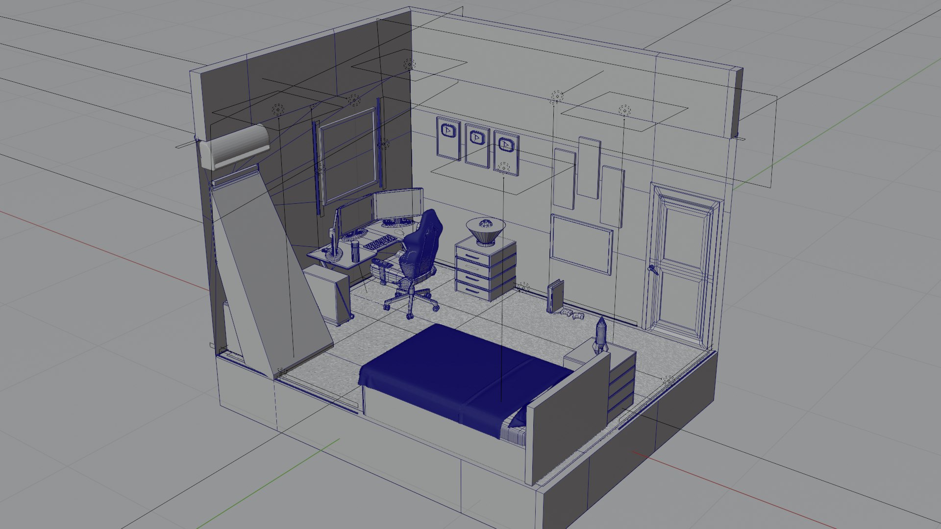 Cyberpunk Bedroom 3D Model - TurboSquid 2020546