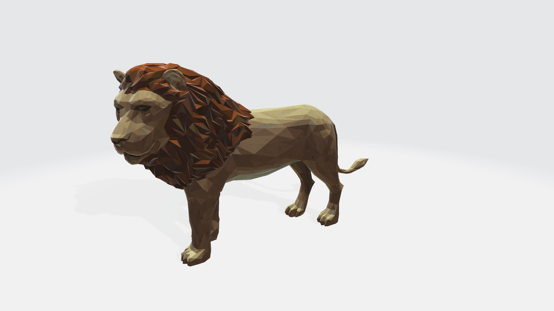 3D Lion - Low Poly Model - TurboSquid 2410876
